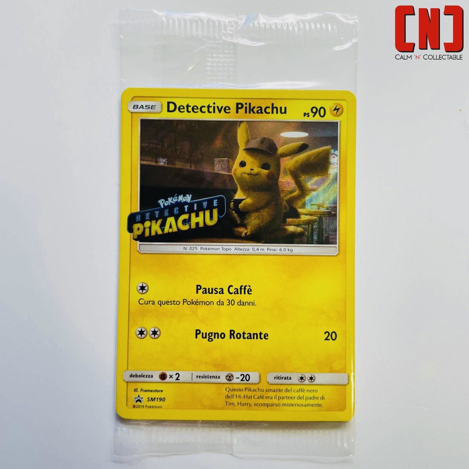 Detective Pikachu Sealed Stamped Promo Pokemon Card SM190 Italian New ...