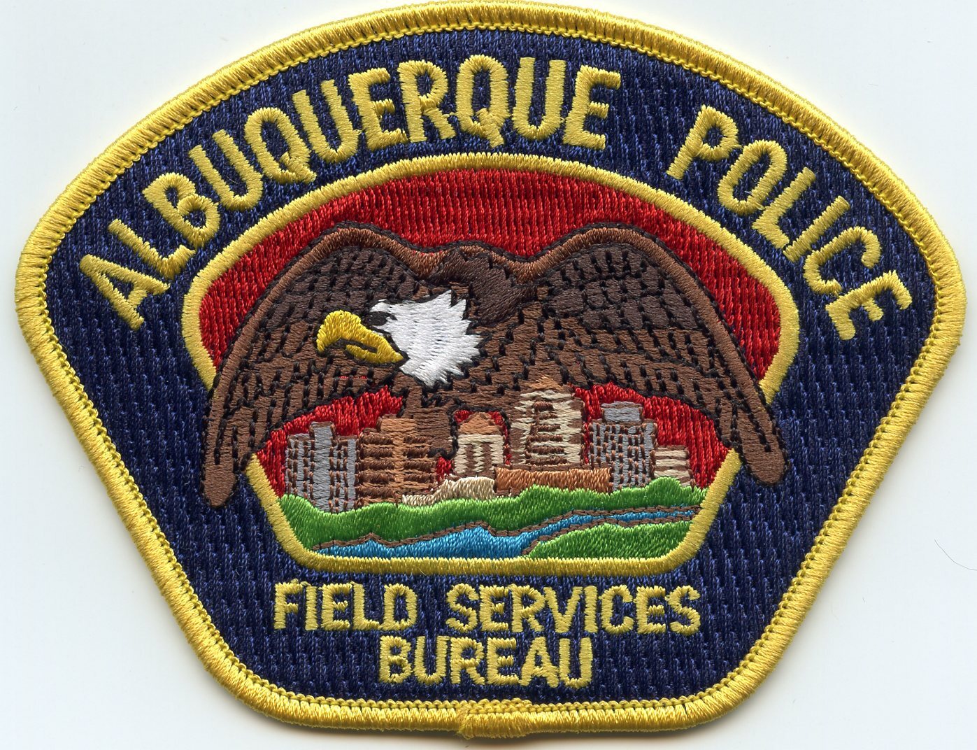 ALBUQUERQUE NEW MEXICO NM FIELD SERVICES BUREAU Yellow Blue POLICE ...