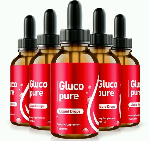 (5 Pack) Gluco Pure Liquid Drops, GlucoPure Blood Sugar & Pressure ...