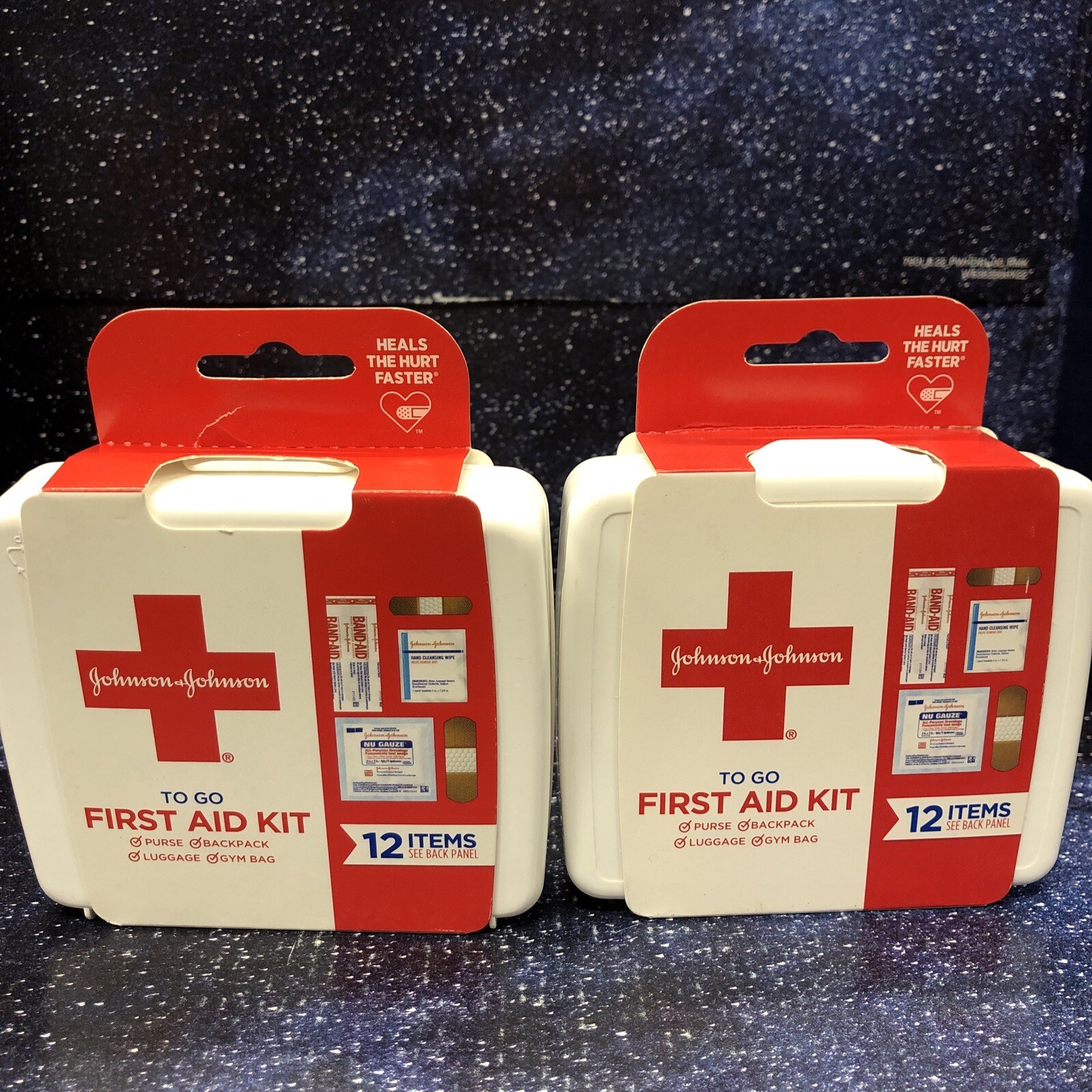 2 X Johnson & Johnson First Aid To Go Portable Mini Travel Kit - 12pc ...