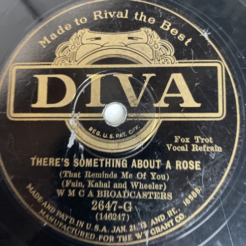 10" 78 RPM-WMCA Broadcasters-Dixie Dawn/There's Something About a Rose ...