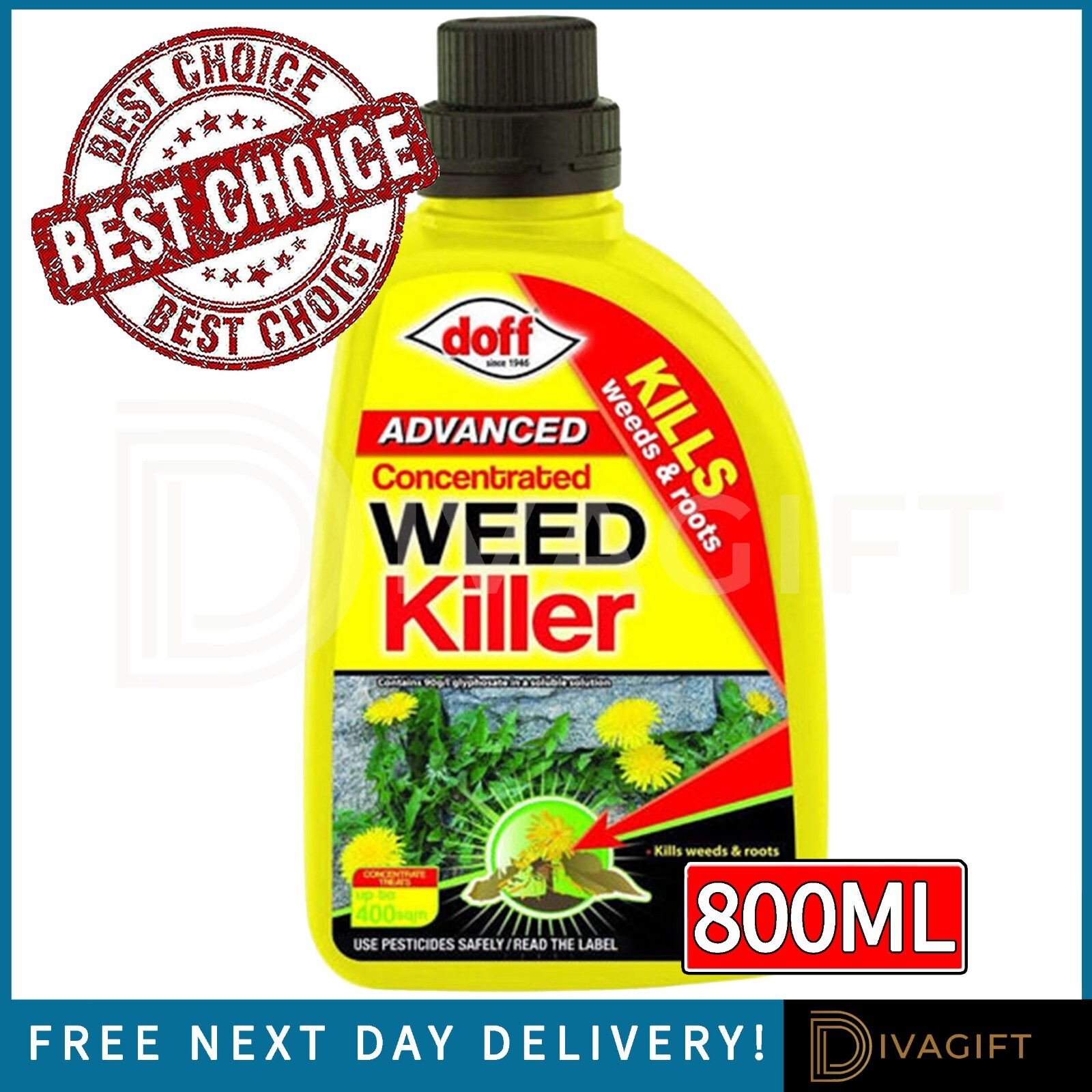 WEEDKILLER LAWN WEED KILLER ROOT WEEDS KILLER EXTRA TOUGH CONCENTRATE ...