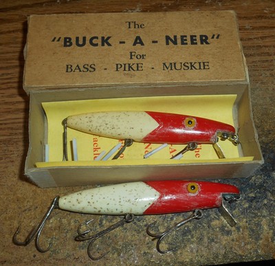 VINTAGE BUCK HENRY'S BAITS BUCK-A-NEER LOT/2 LURES/TOUGH OHIO LURE/1 IN ...