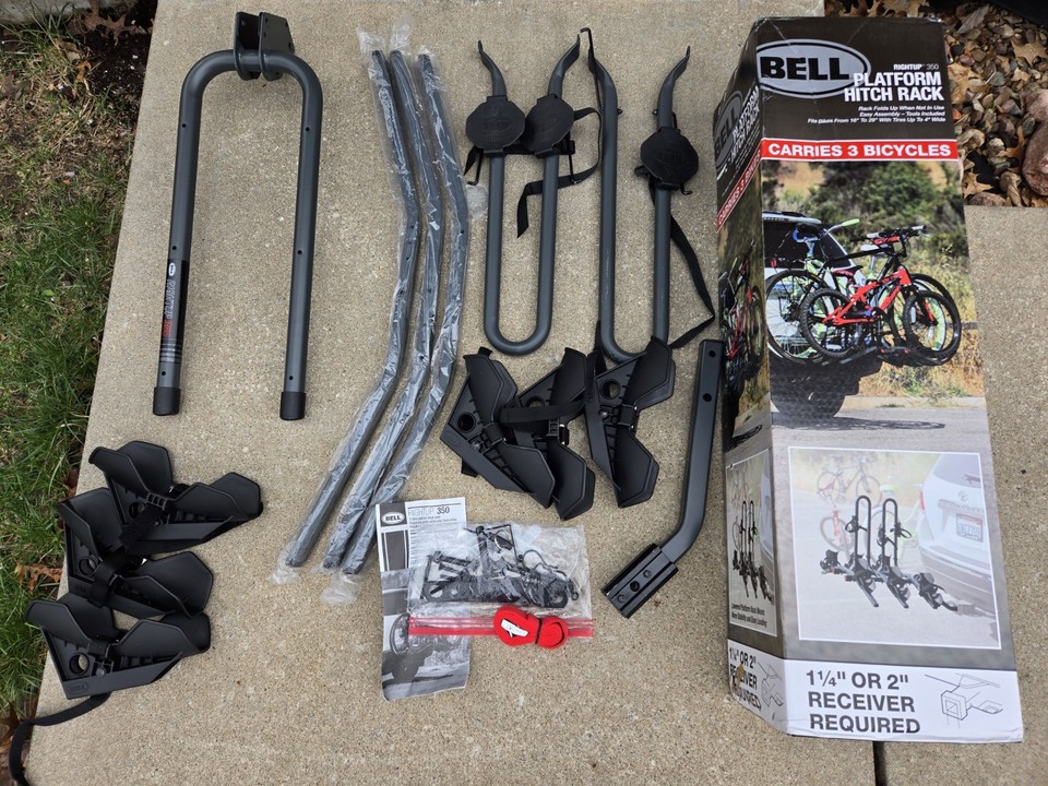 BELL Right Up 350 3-Bicycle Platform Hitch Rack * EXCELLENT OPEN BOX | eBay