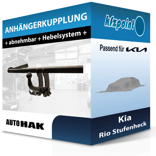 AUTO HAK Anhängekupplung abnehmbar passend für Kia Rio Stufenheck 2011 ...