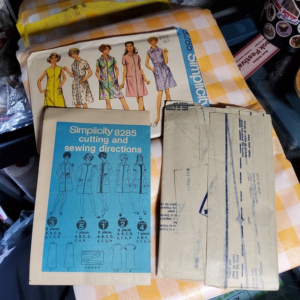 Vintage 1969 Simplicity 8285 a line dress size 16 | eBay