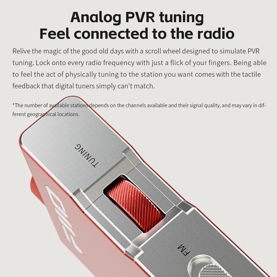 FiiO RR11 Portable FM Radio Receiver w/Analog PVR Tuning, 64MHz-108MHz ...