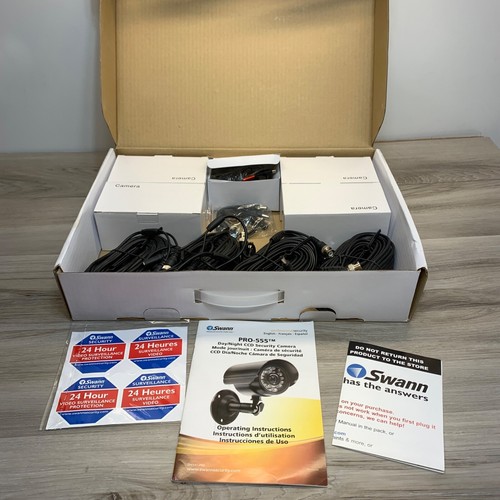 Swann PRO-555 Compact Day/Night Security Camera SW331-PR5 4 Pack Kit | eBay