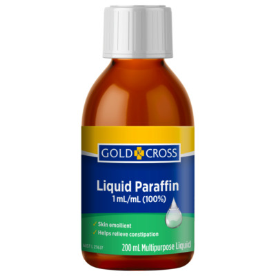 Gold Cross Liquid Paraffin 200mL Multipurpose Liquid BP Stool Softener ...