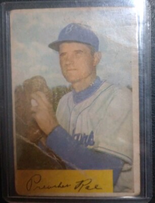 1954 Bowman Preacher Roe #218 Brooklyn Dodgers Original Raw Ungraded | eBay