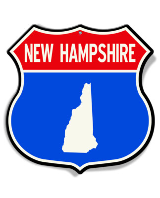 State of New Hampshire Interstate - Shield Shape - Aluminum Sign - Made ...