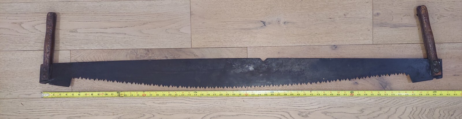 Vintage Two Man Crosscut Saw with Handles, 5', antique bucking logging ...