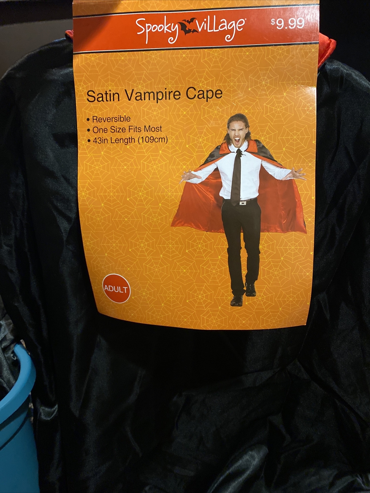 satin vampire cape Halloween Adult Dress Up Reversible | eBay