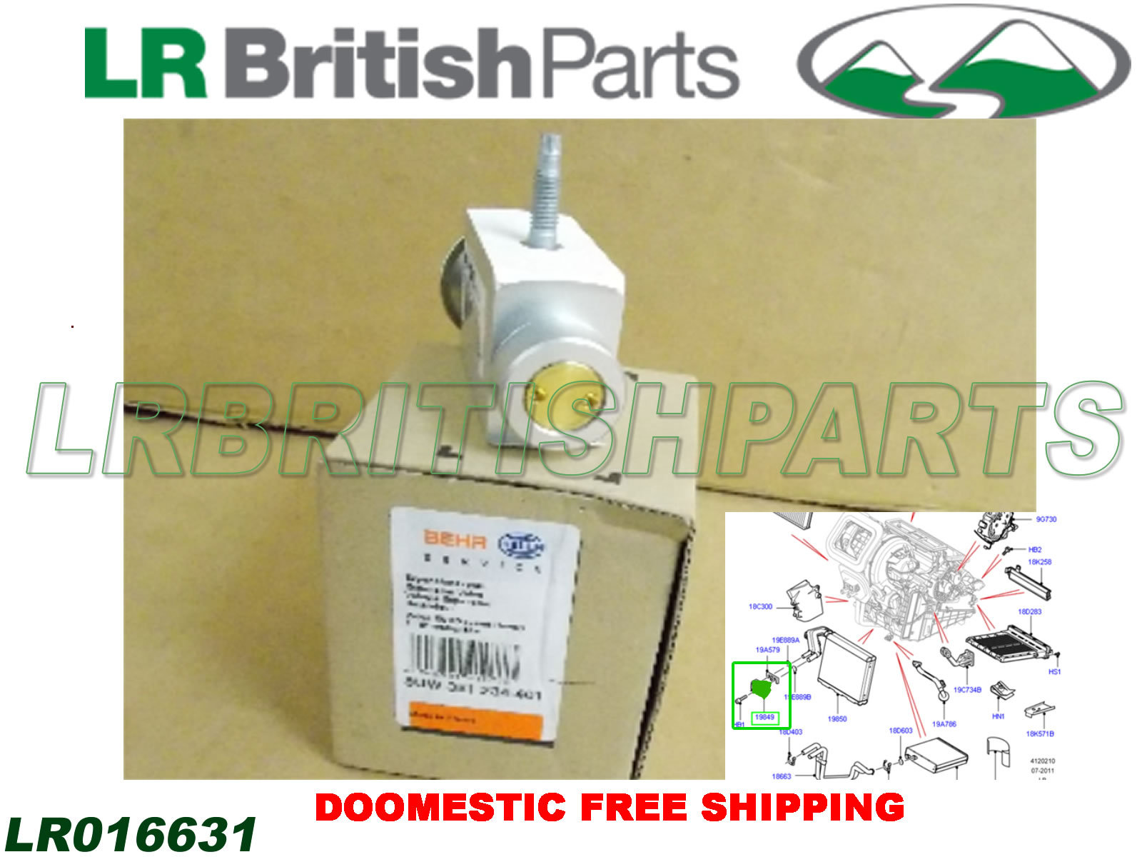 LAND ROVER A/C EXPANSION VALVE RANGE ROVER EVOQUE LR2 DISCOVERY SPORT ...