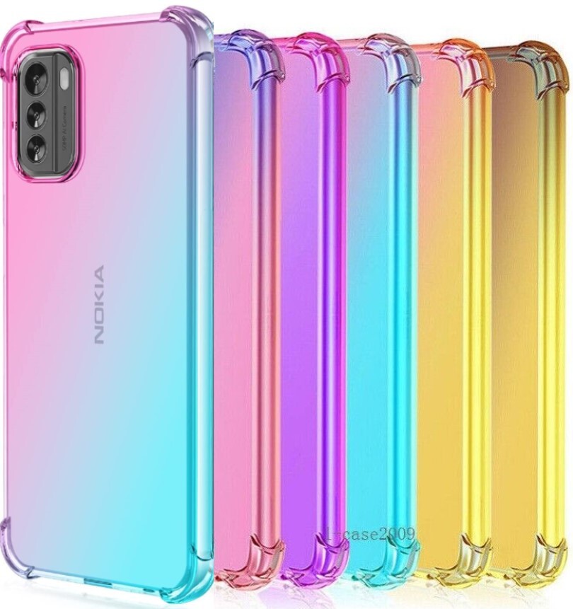 For Nokia G42 5G Case, Slim Clear Silicone Shockproof Gel Gradient ...