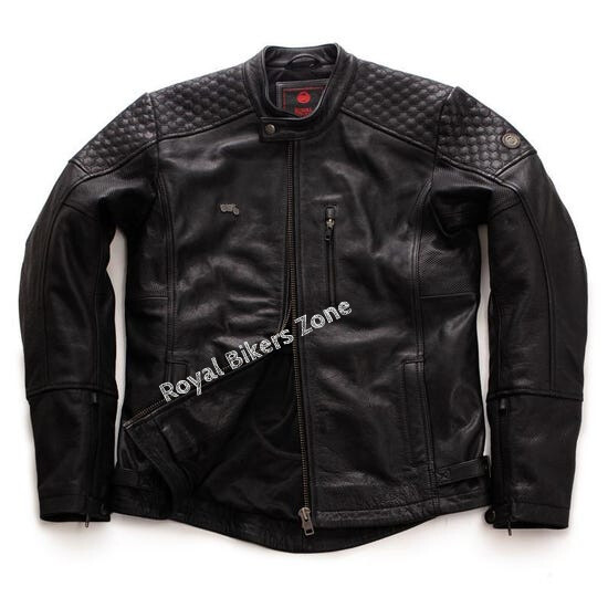ROYAL ENFIELD "SPIRIT LEATHER JACKET BROWN & BLACK All Season" | eBay