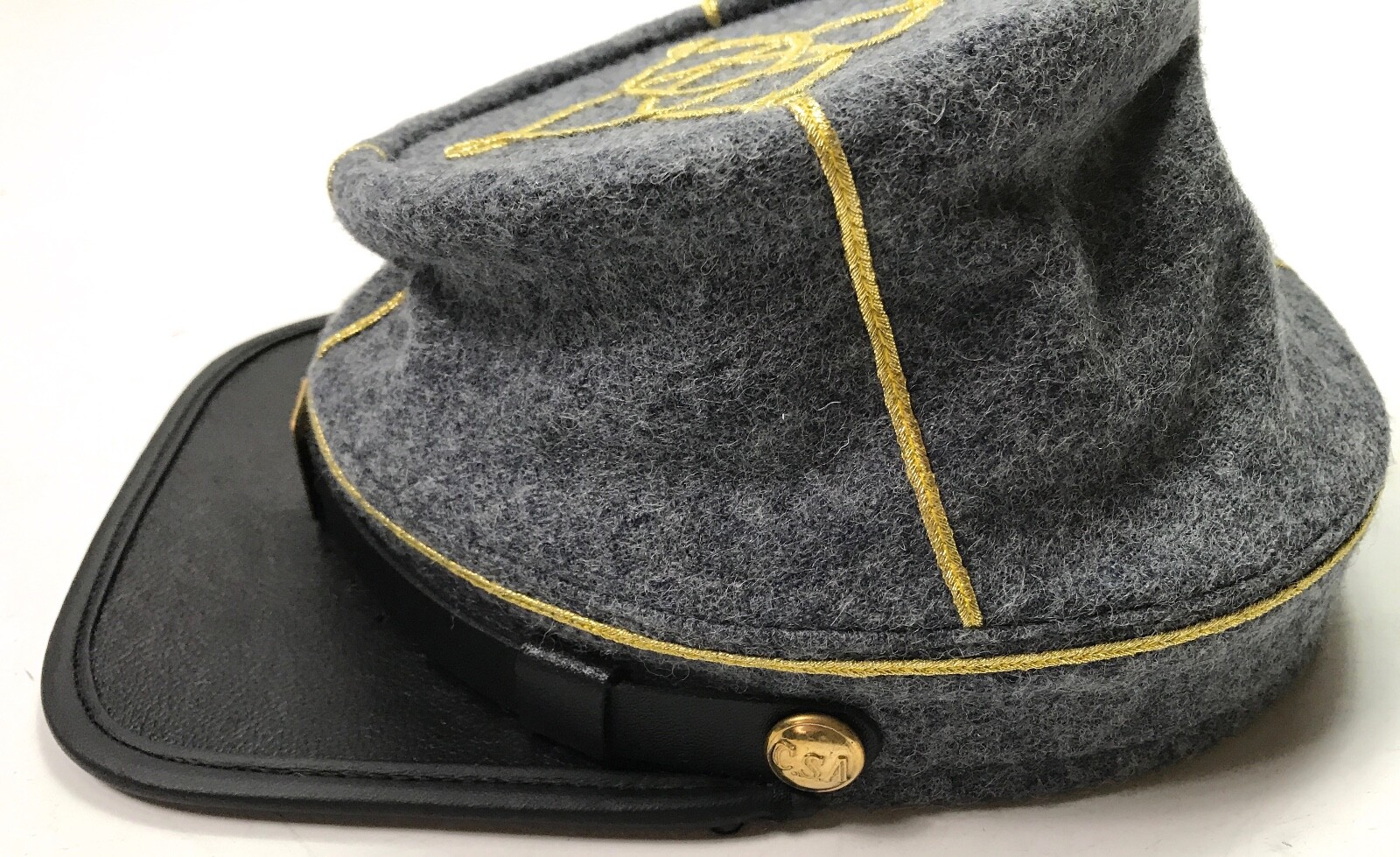 CIVIL WAR CONFEDERATE CSA LIEUTENANT INFANTRY OFFICER KEPI FORAGE CAP ...