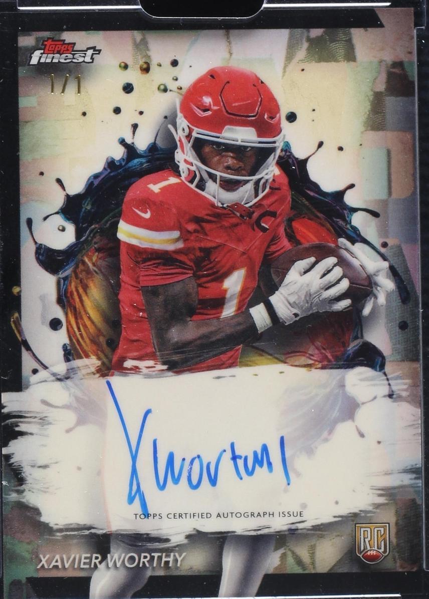 2024 Topps Finest - Rookie Finest Autographs Xavier Worthy #RFA-XW ...