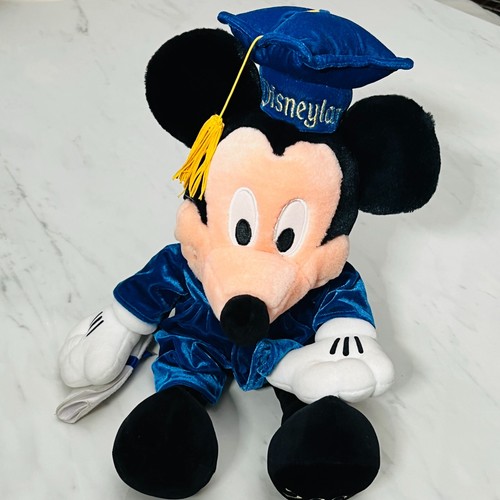 Vintage Mickey Mouse Plush Doll Graduation 2001 Walt Disney Stuffed ...