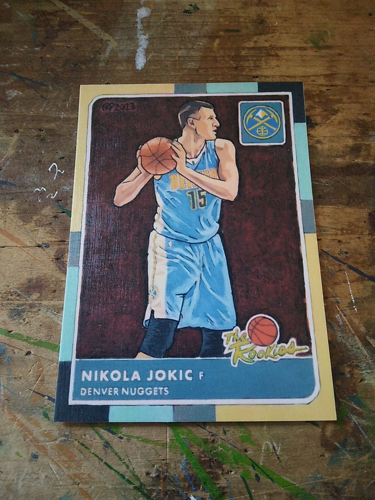 Basketball Art Card Print of Nikola Jokic Rookie Card. Denver # to 500 ...