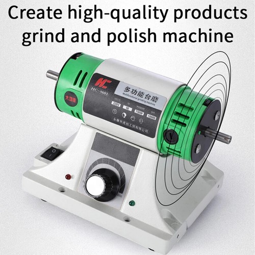 220V Electric Bench Polishing Grinding Machine Gem Jewelry Rock Grinder ...