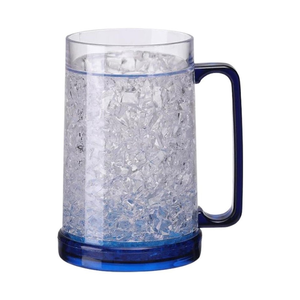 Double Wall Gel Ice Cup Freezer Ice Beer Mug for+Bar Cup Tool Outdoor ...