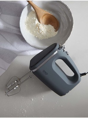 Gino D’Acampo Grey Hand Mixer 300W 5 Speed with Turbo & Stainless ...