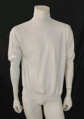 Vintage Raffi Linea Uomo Wool Stretch Mock Neck Sweater Men's Size L | eBay