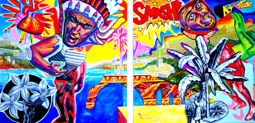 Vibrant original Ultra Pop oil painting by Mark Hugunin | eBay