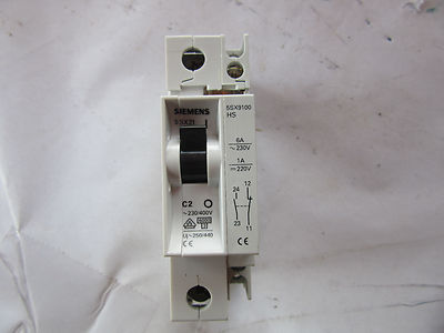 Siemens 5SX21-C2 Circuit Breaker 2A 277V W/5SX9100HS VGC!!! Free ...