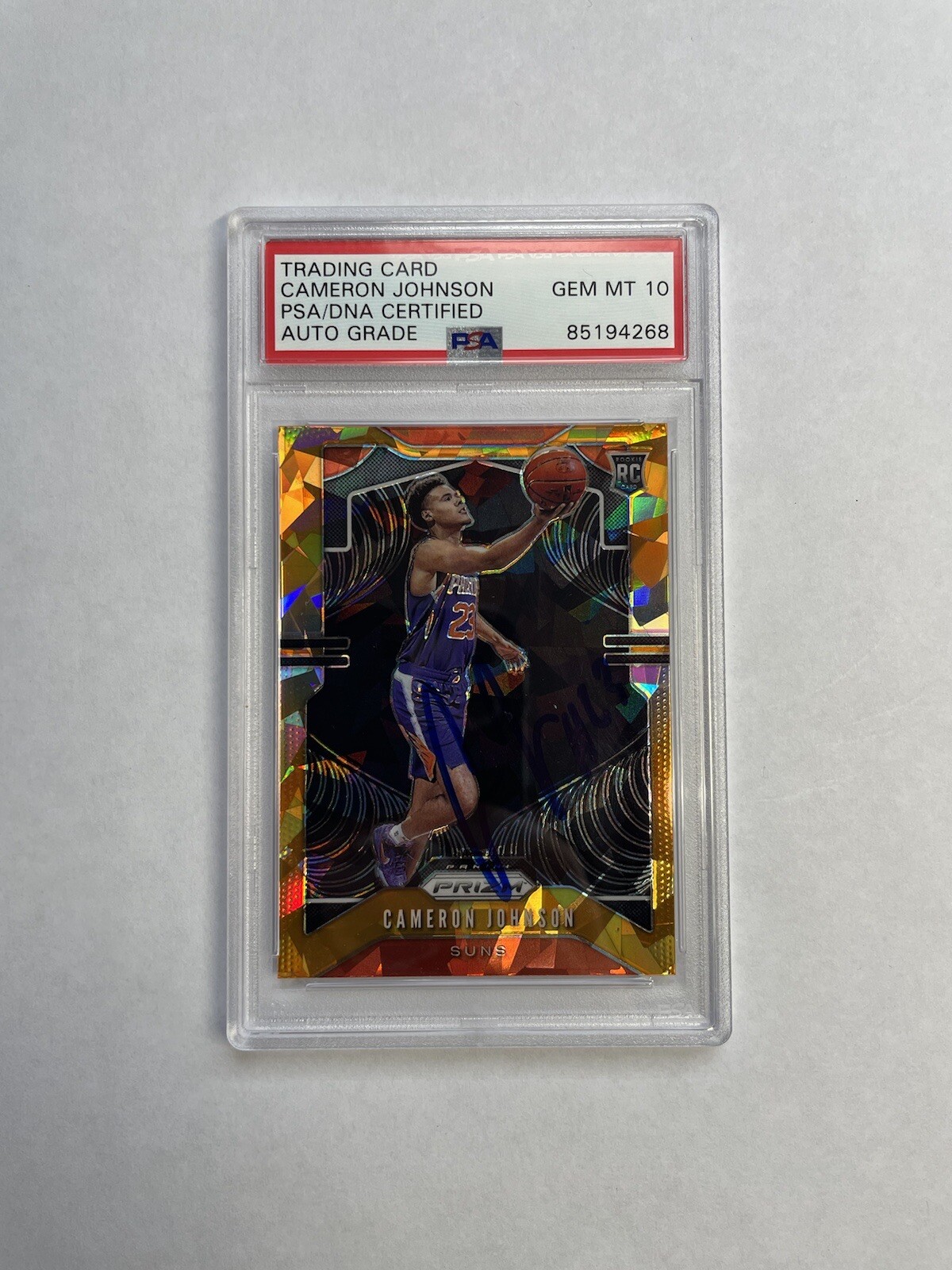 Cameron Johnson Signed Panini Prizm Orange Rookie Card PSA/DNA Auto ...