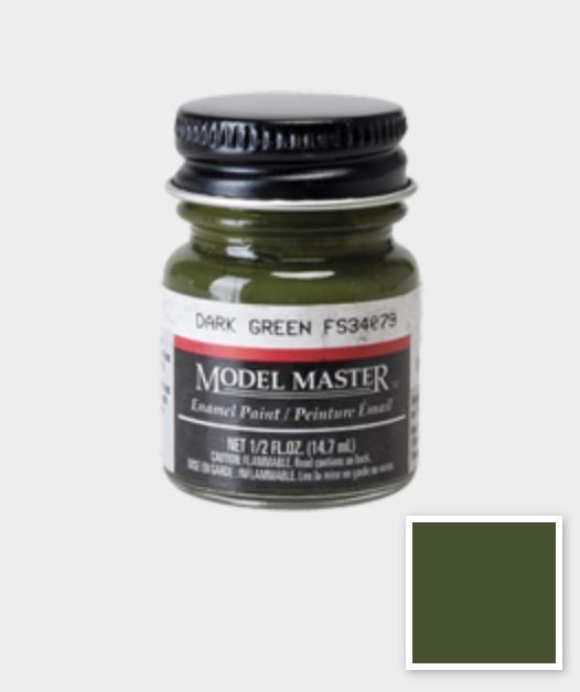 Testors 171004 Fs34079 Dark Green Enamel Paint 1/2 Oz. Flat Model ...