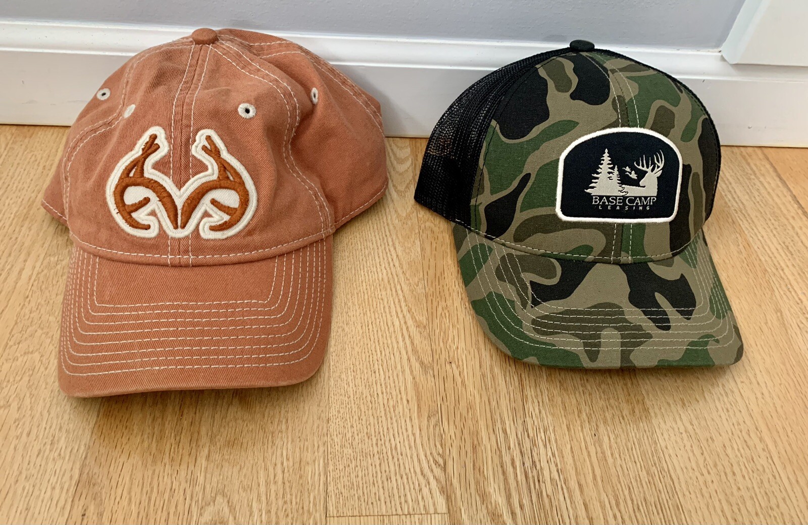 Realtree Mens Hats Lot of 2 Orange Green Hunting Camo Adjustable ...