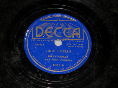 RILEY-FARLEY-Jingle Bells (1935) DECCA 10" Shellac Single | eBay