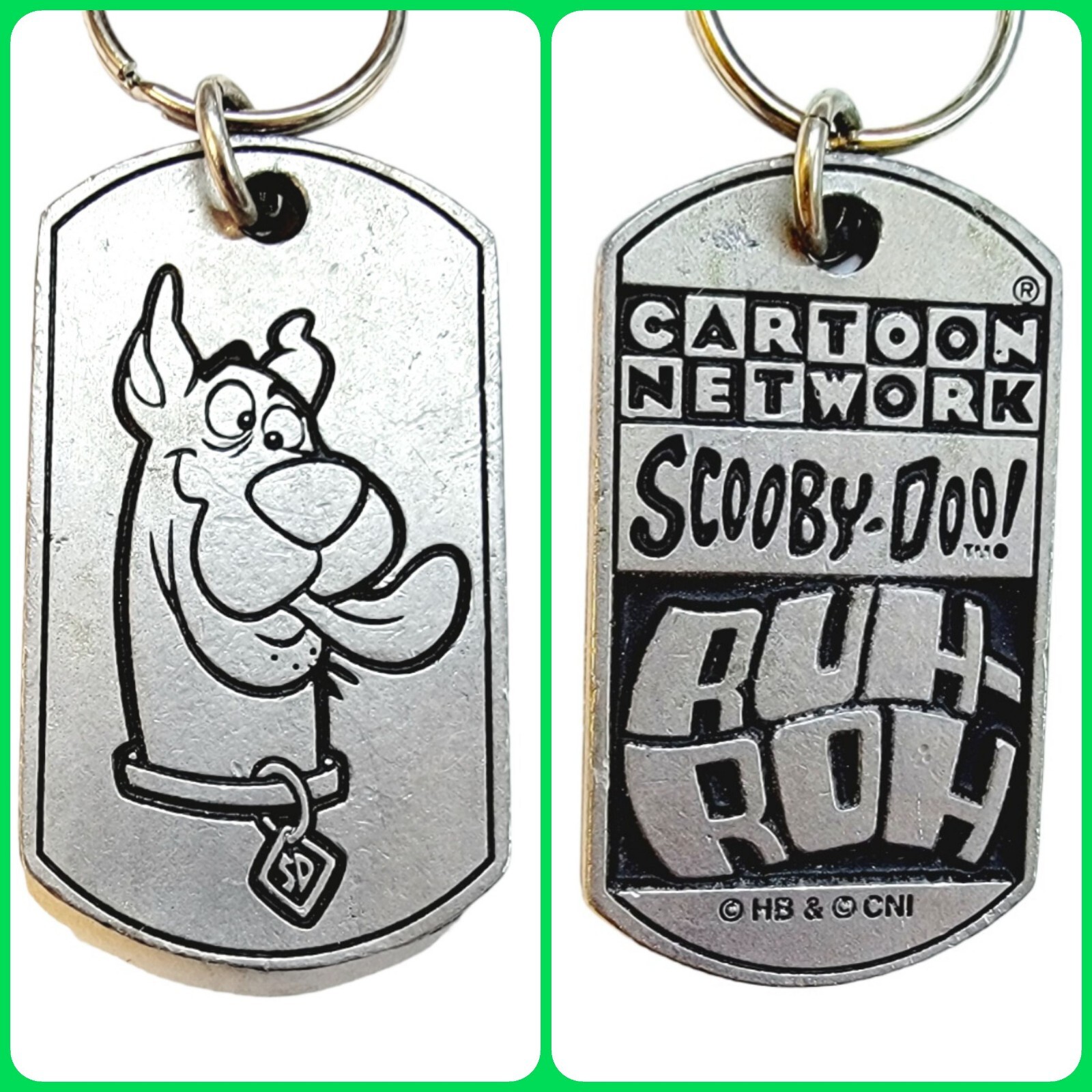 Vintage Scooby Doo Ruh Roh KeyChain Cartoon Network Silvertone Metal Keyring | eBay