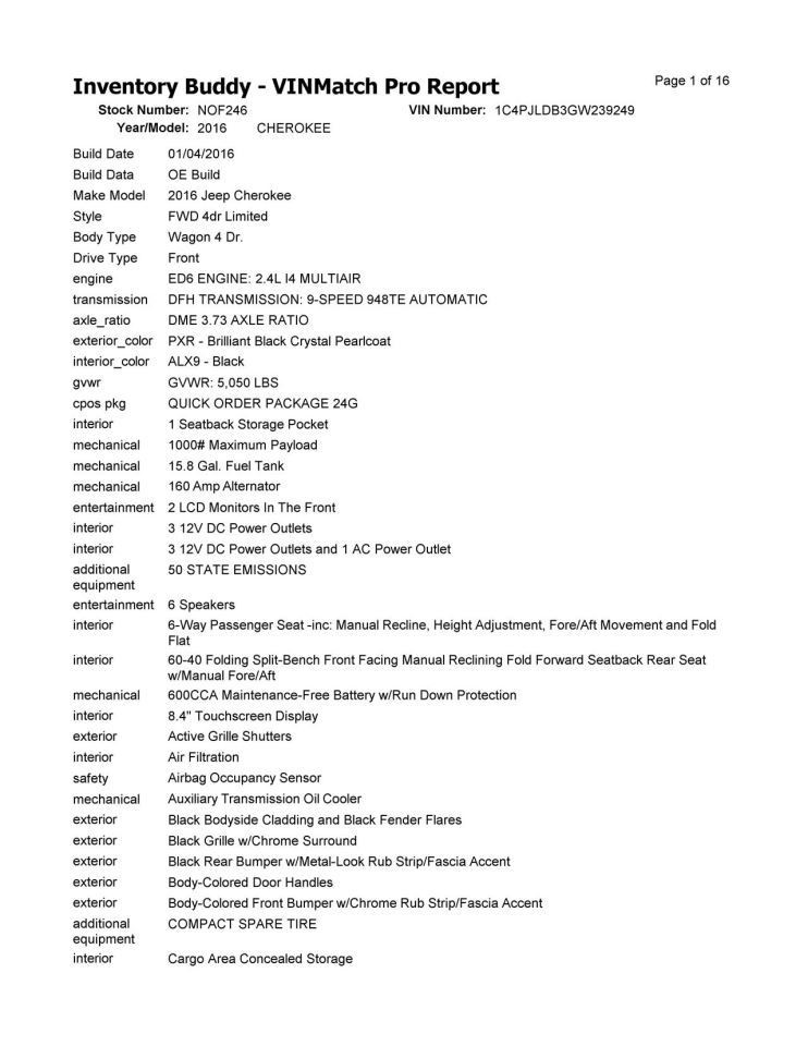 Airbag Passenger Air Bag Front Passenger Roof Fits 14-18 CHEROKEE ...