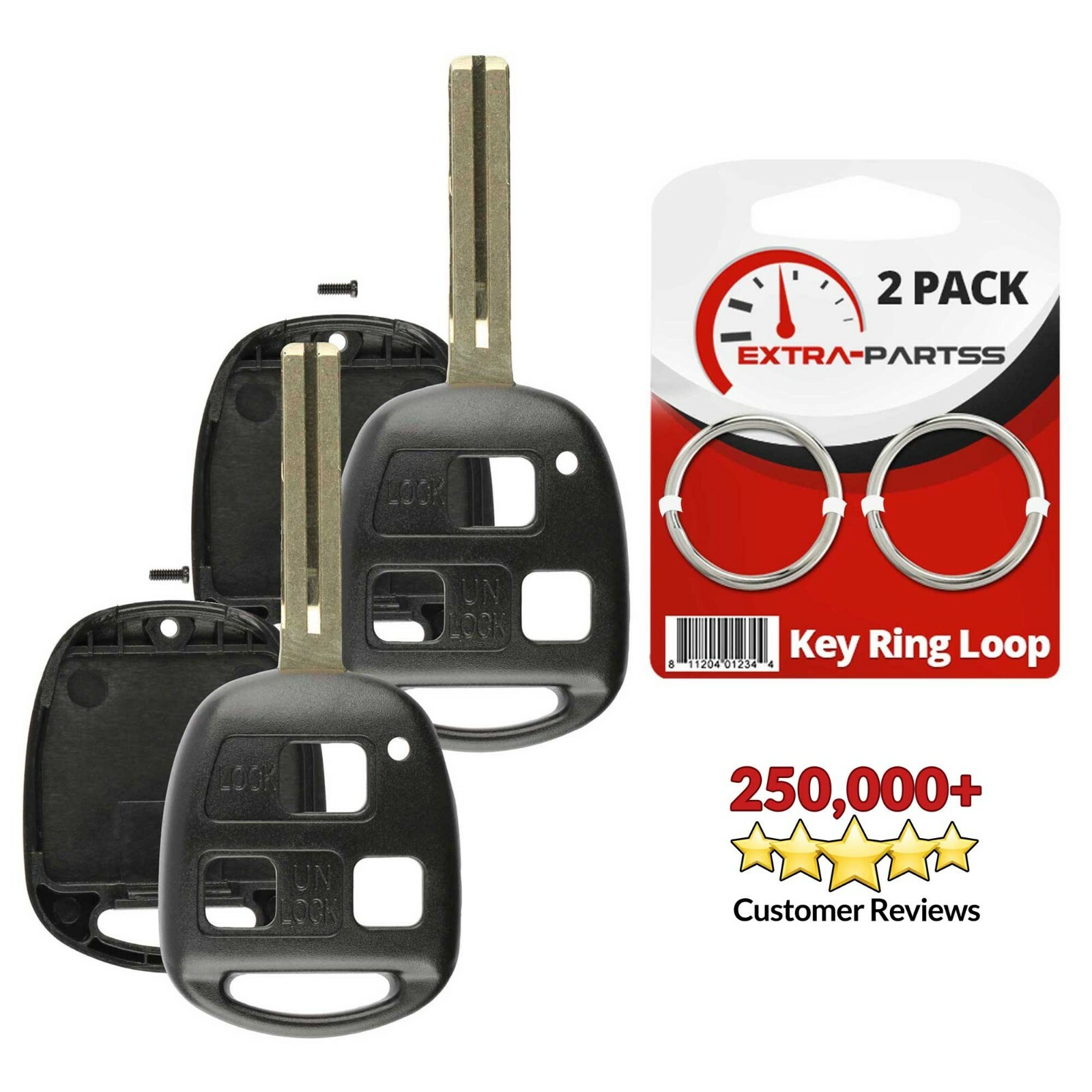 2 For 2003 2004 2005 2006 2007 2008 Lexus GX470 Remote Key Fob Blade ...