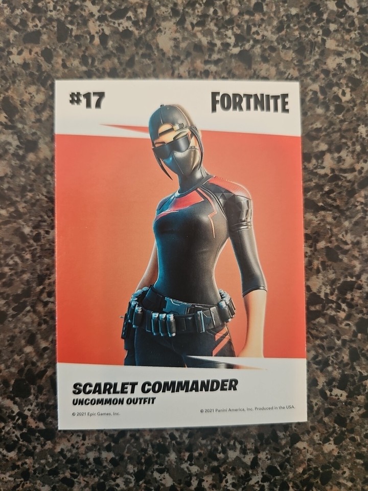 2021 Panini Fortnite Series 3 Optichrome Holo #17 Scarlet Commander ...