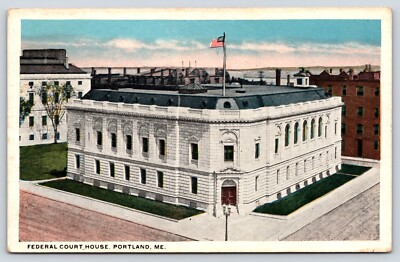 Maine Portland Federal Court House Vintage Postcard | eBay