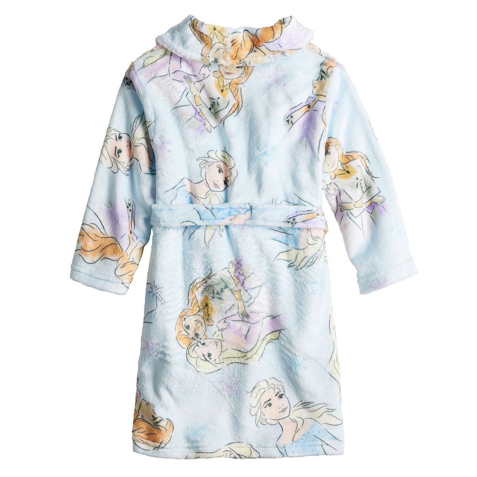 $36 DISNEY Girl Frozen Robe Bathrobe Elsa Anna Pajama Cover Toddler 2T ...