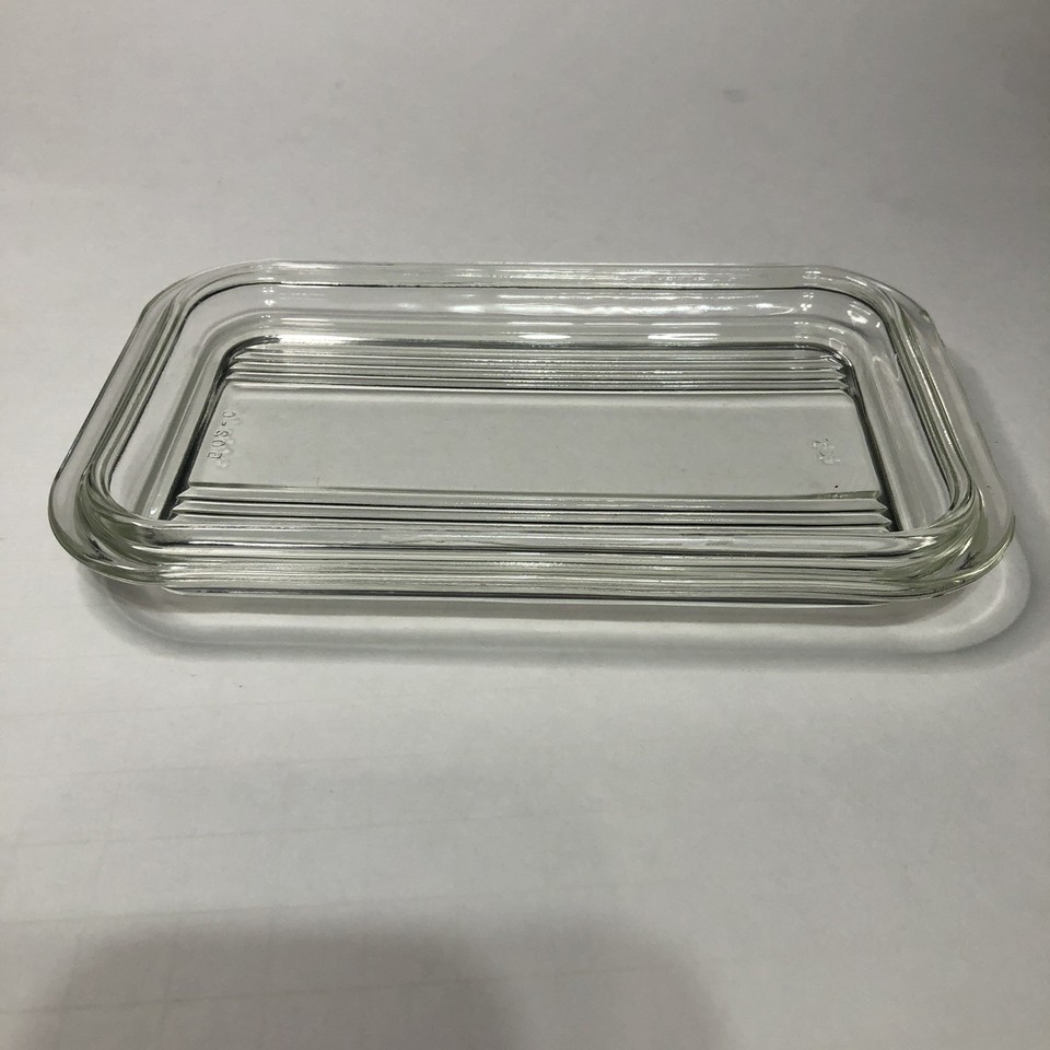 Vintage Pyrex 502-C Clear Glass Ribbed Refrigerator Dish LID ONLY - One ...