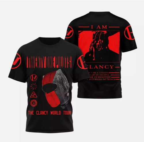 Twenty One Pilots The Clancy World Tour 2025 T-Shirt 3D | eBay