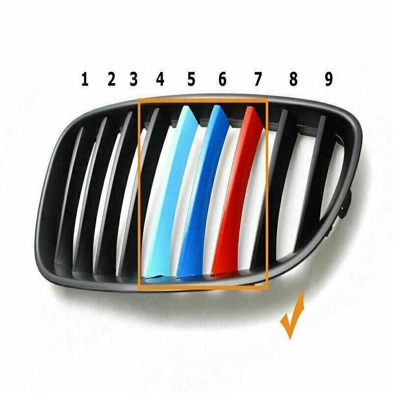 Car Front Grille Cover Trim Kidney Grille Clips Decor For 2009-2017 BMW ...