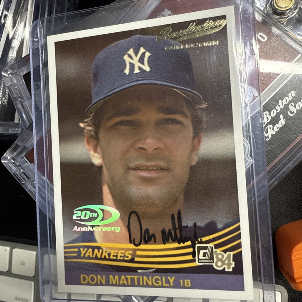 2001 Donruss Anniversary Don Mattingly RC AUTO /4 Recollection ...