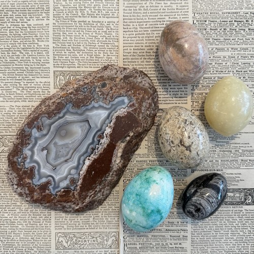 Vintage Precious Stone Eggs Agate Geode Amazonite Onyx Assorted | eBay UK