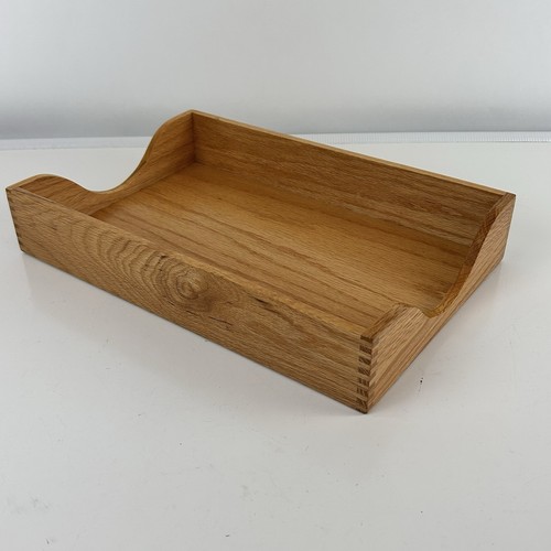 Vintage Light Oak Dovetailed Office Desk Legal Size Paper Tray In And ...