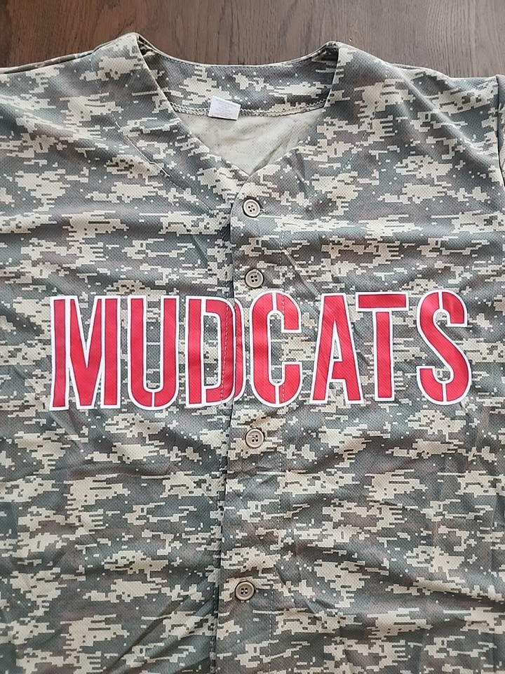 Carolina Mudcats 2021 Military Appreciation Baseball Jersey Size L Digi ...