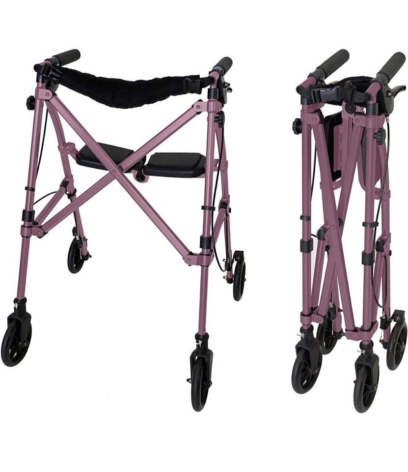 Stander Wonder Rollator, Lightweight Folding Space Saver Mobility ...