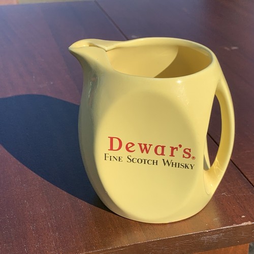 VINTAGE DEWAR'S SCOTCH WHISKY CERAMIC WATER JUG 'THE DEWAR HIGHLANDER ...