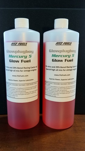 5% Nitro GlowPlugBoy Vintage Engine Glow Fuel with high castor content ...